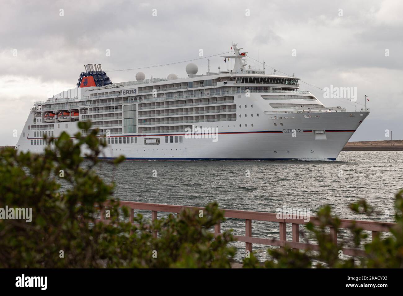 Cruise ship Europa 2 arriving at Durban Harbour from Cape Town ...