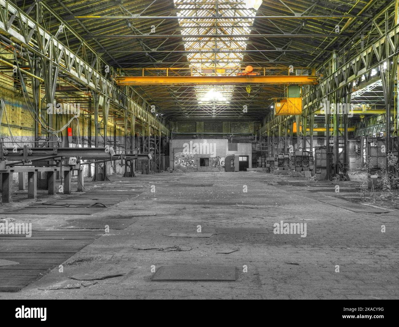 Old dilapidated factory building from the former GDR Stock Photo - Alamy
