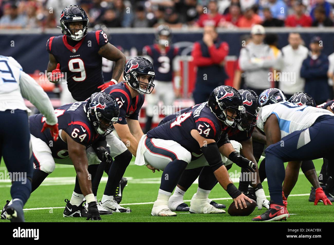 Houston Texans quarterback Davis Mills (10) under center with Houston ...