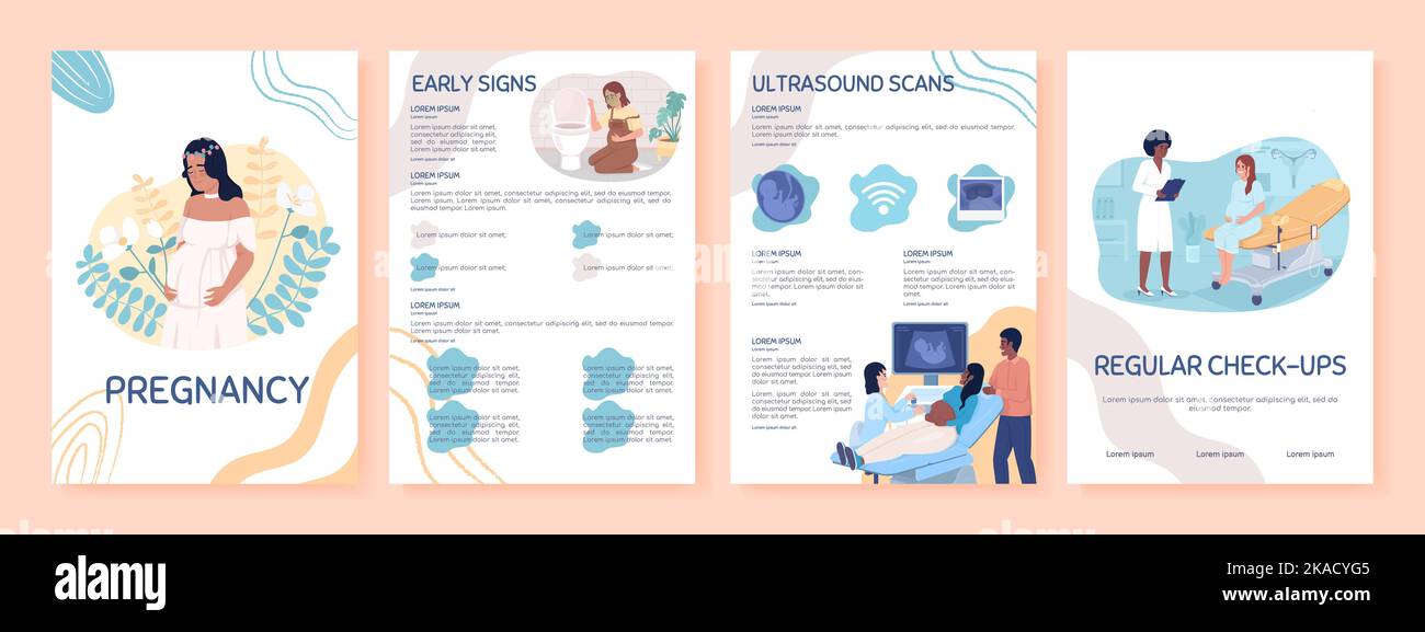 Pregnancy flat vector brochure template Stock Vector Image & Art - Alamy