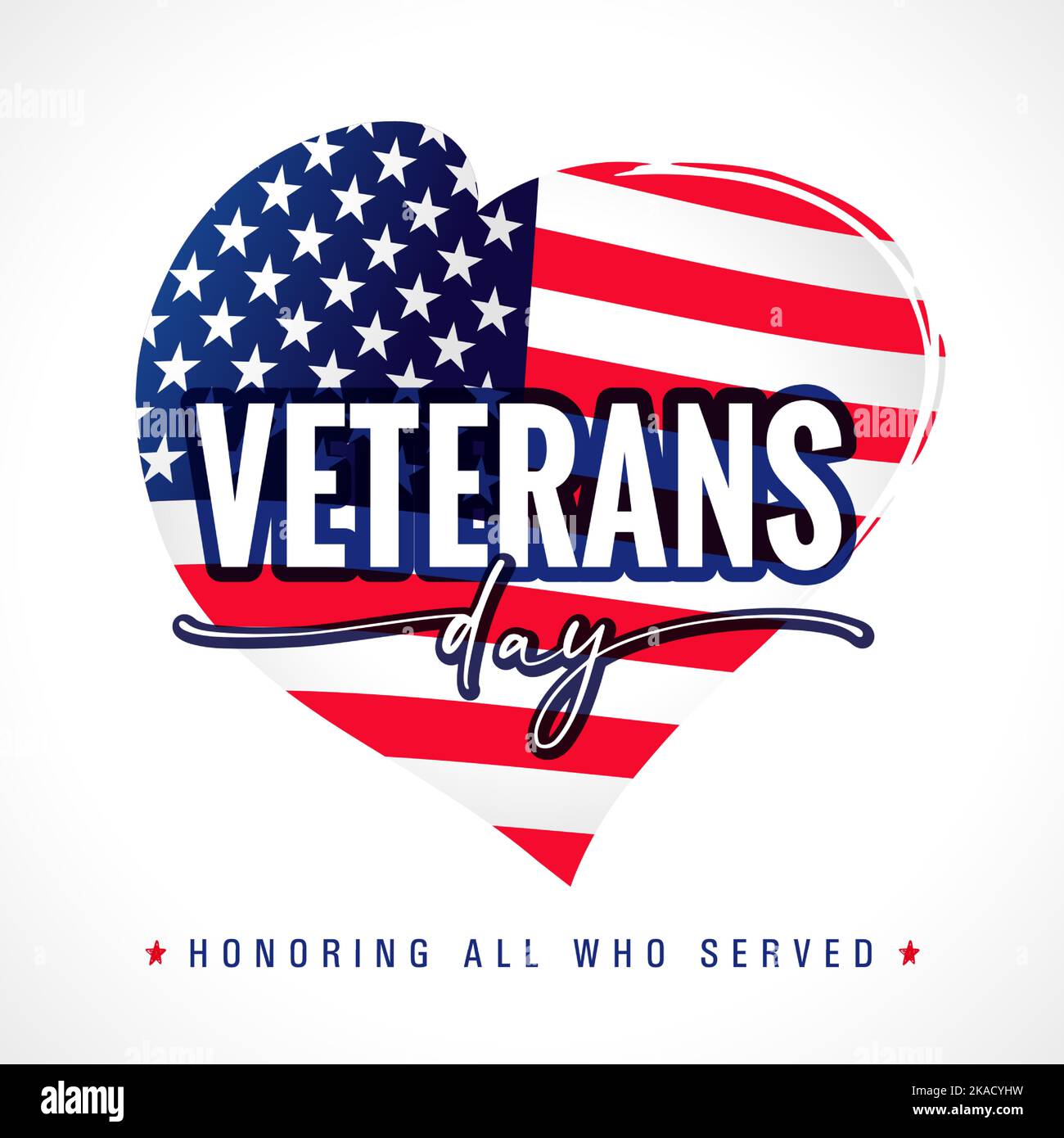 Veterans day, Honoring all who served - USA love emblem. Web banner ...