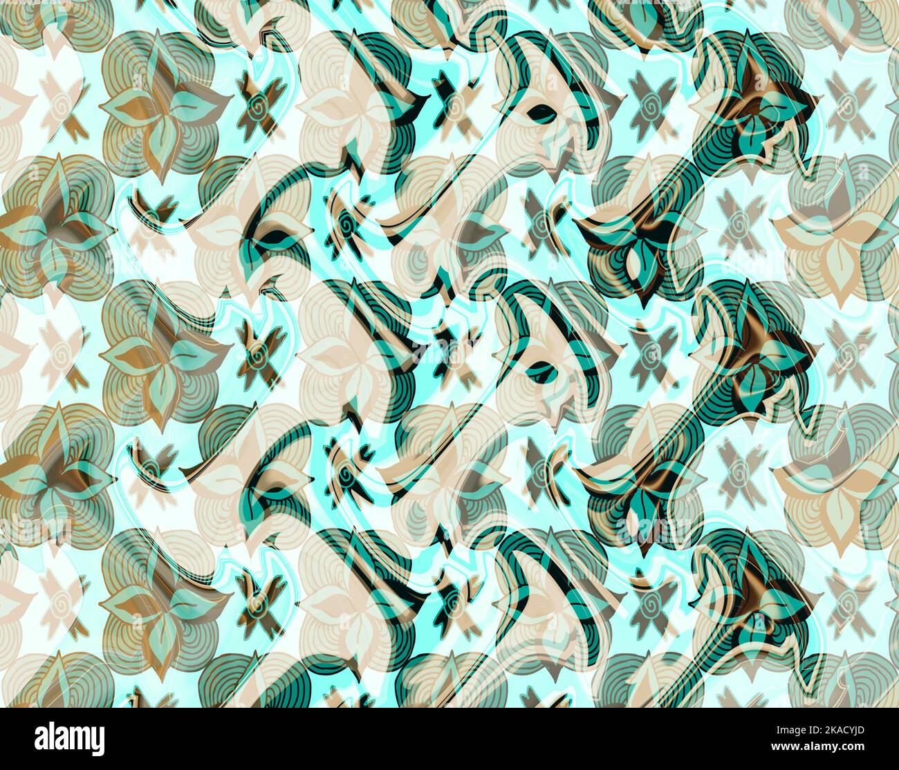 Colorful patterns fractal.Psychedelic fractal,texture of brush strokes ...