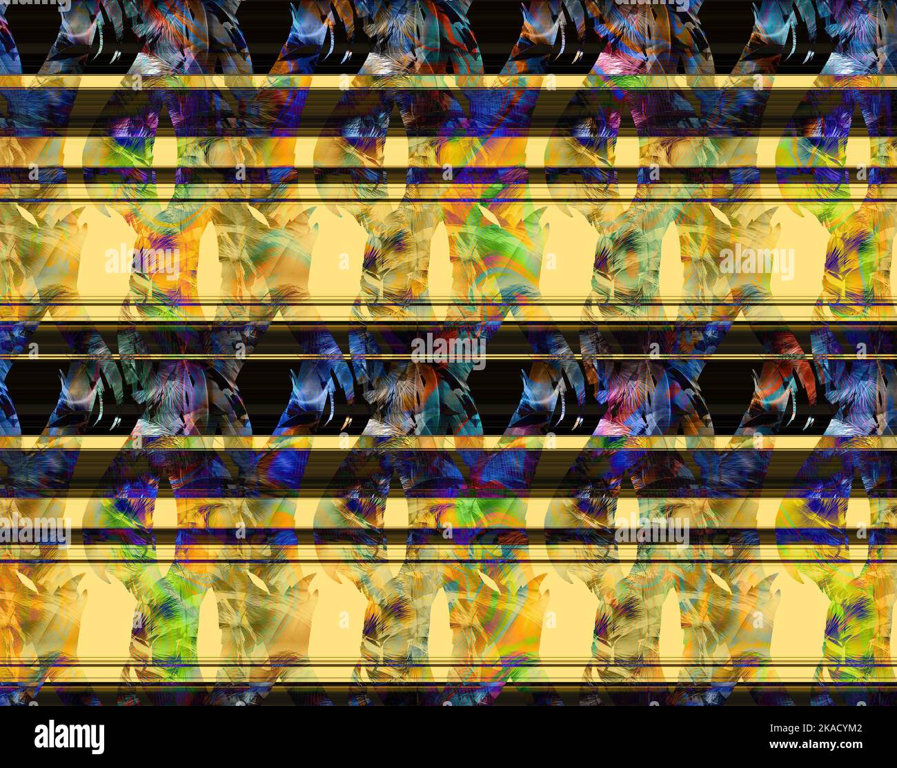 Colorful patterns fractal.Psychedelic fractal,texture of brush strokes ...