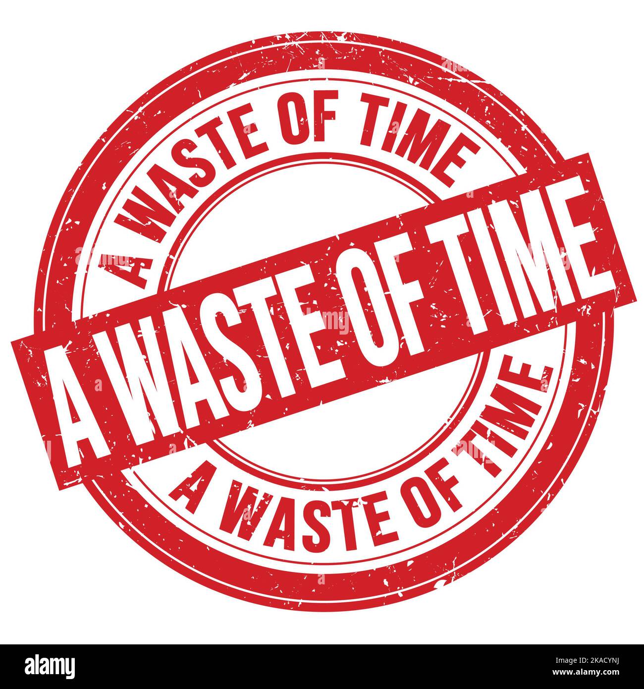 A WASTE OF TIME text written on red round grungy stamp sign Stock Photo ...