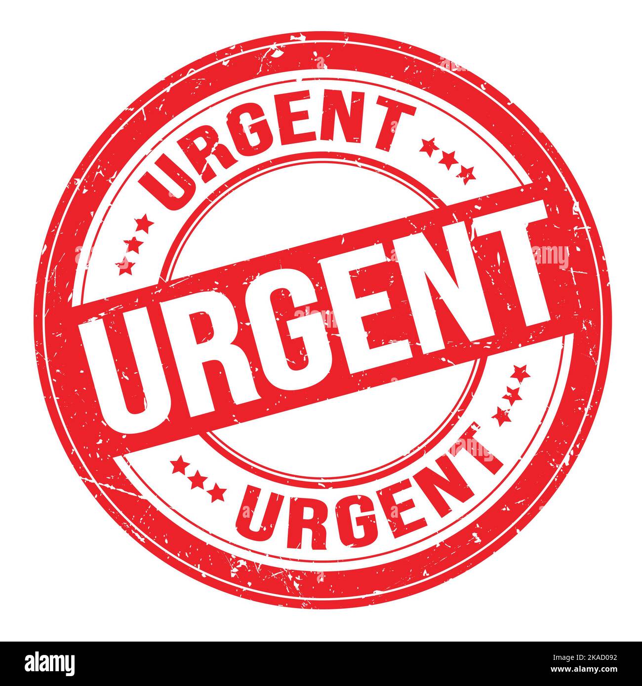 URGENT text written on red round grungy stamp sign Stock Photo - Alamy