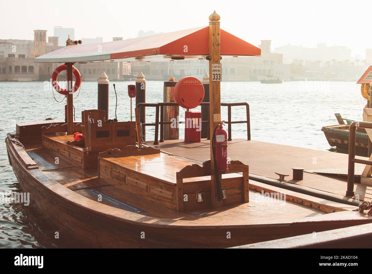Dubai, UAE - 12th october, 2022: Abra - old traditional wooden boat and ...
