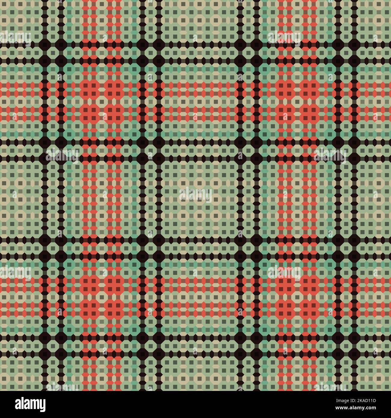Decorative tartan geometric tiles pattern illustration Stock Vector ...