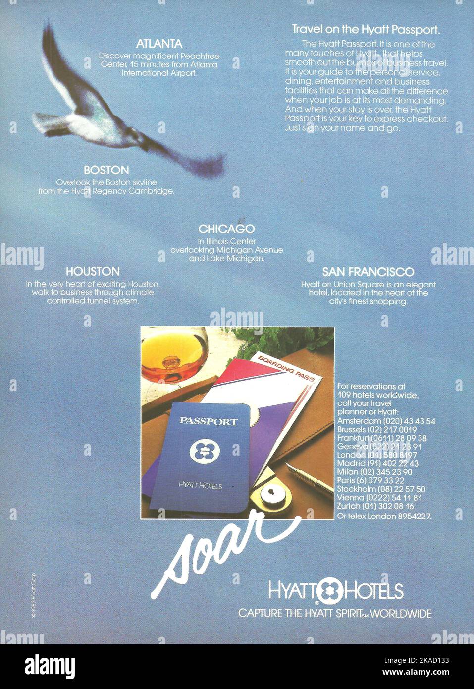 1980 hotel advertisement hi-res stock photography and images - Alamy