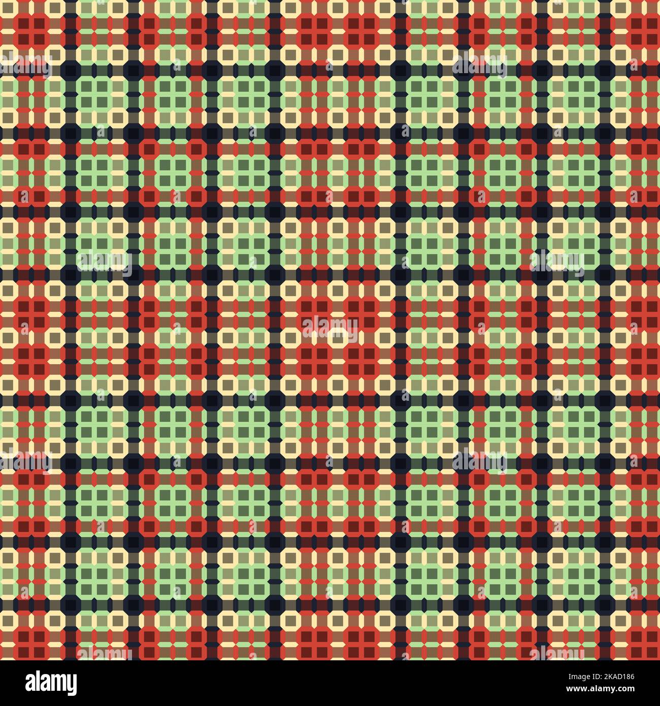Decorative tartan geometric tiles pattern illustration Stock Vector ...