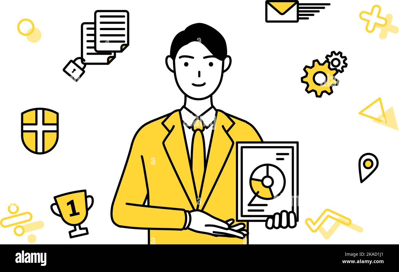 Image of digital transformation,simple line drawing illustration of a ...