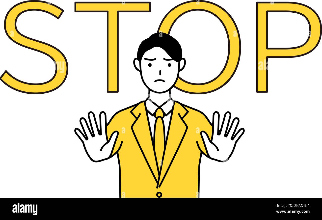 Simple line drawing illustration of a businessman in a suit with his ...