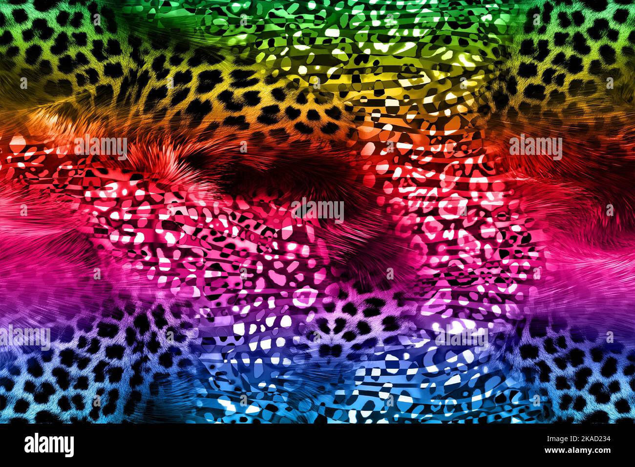 Colorful patterns fractal.Psychedelic fractal,texture of brush strokes ...