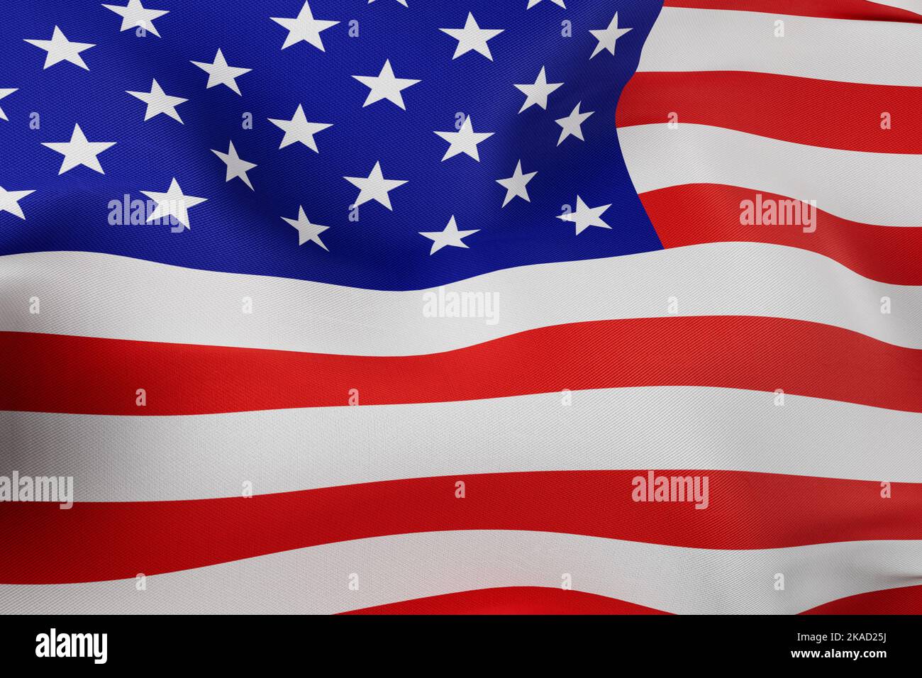 Waving american flag 3d rendering hi-res stock photography and images ...