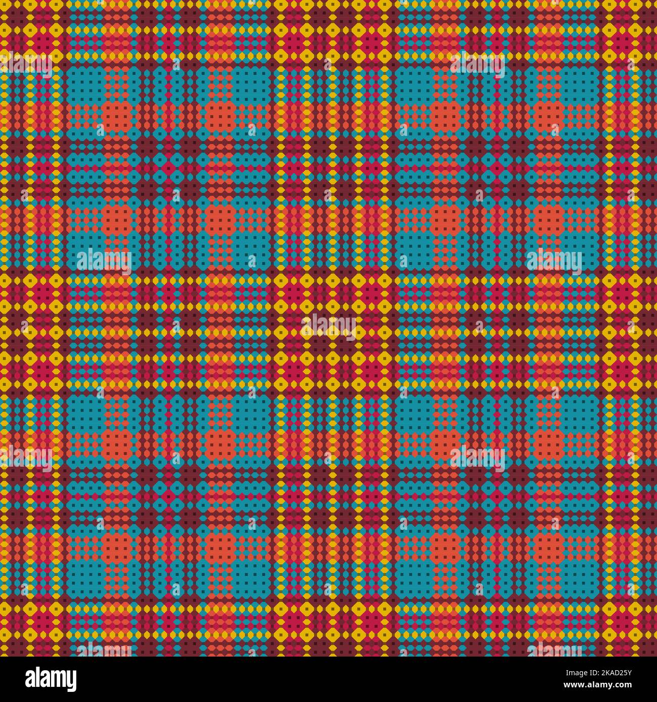 Decorative tartan geometric tiles pattern illustration Stock Vector ...