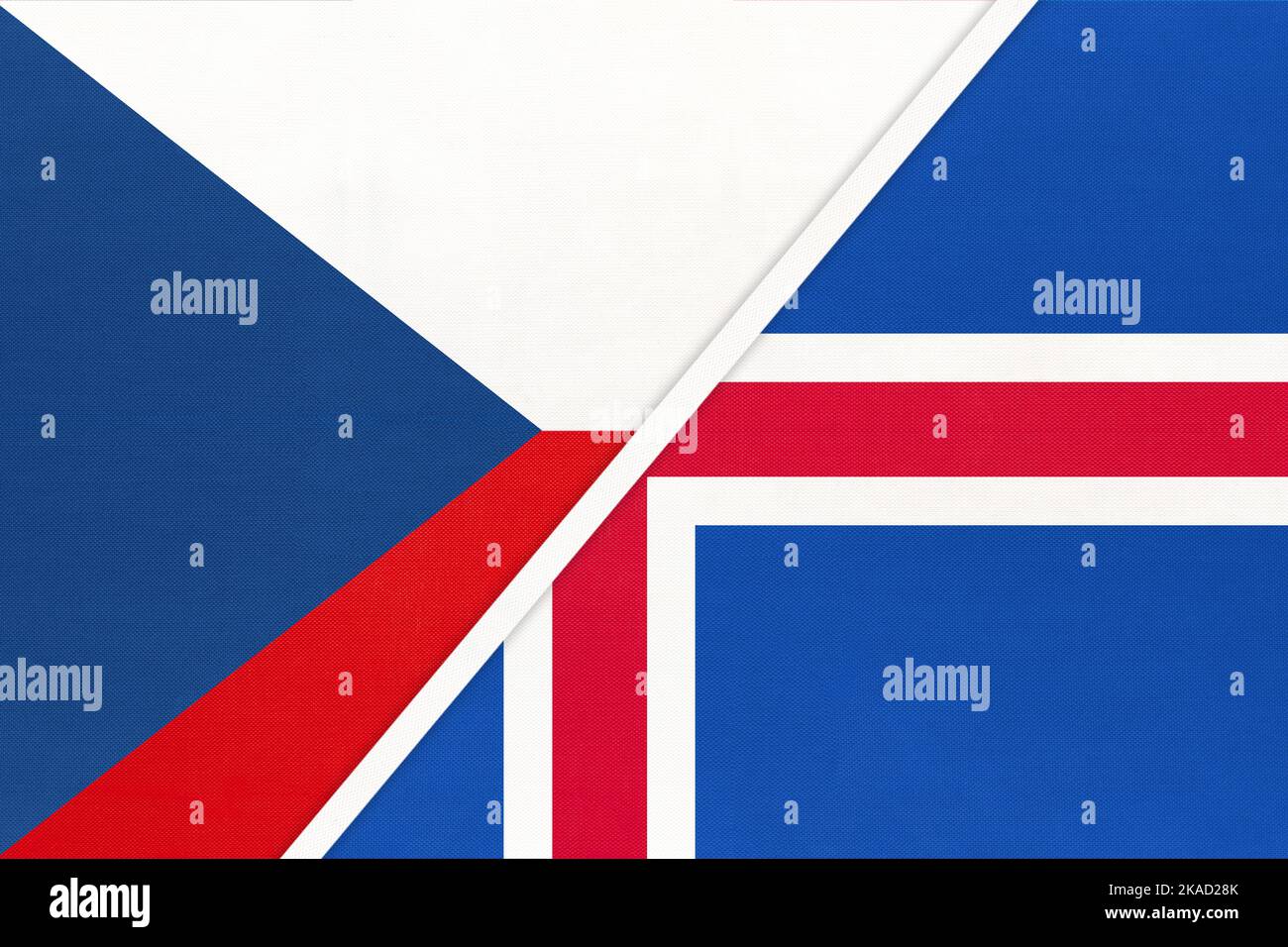 Czech Republic and Iceland, symbol of country. Czechia vs Icelandic ...