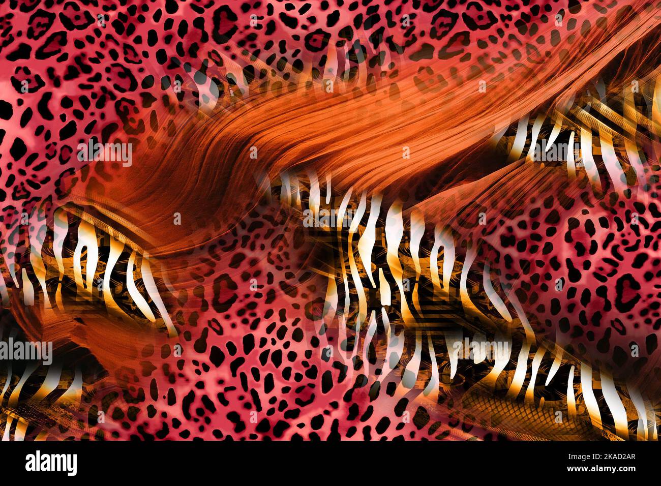 Colorful patterns fractal.Psychedelic fractal,texture of brush strokes ...