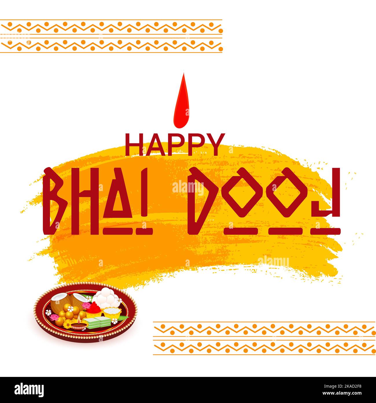 Vector illustration of a Background for indian festival of Happy Bhai ...