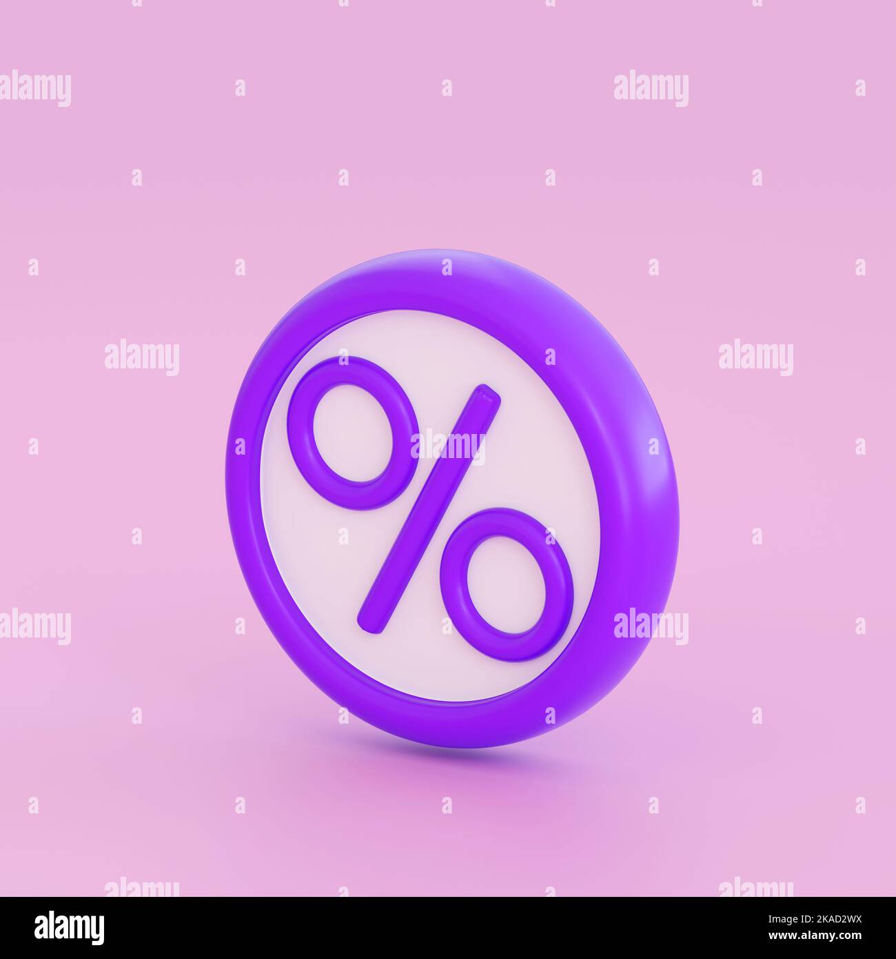 3d percent sign on violet coin. Discount, promotion, sale, Black Friday ...