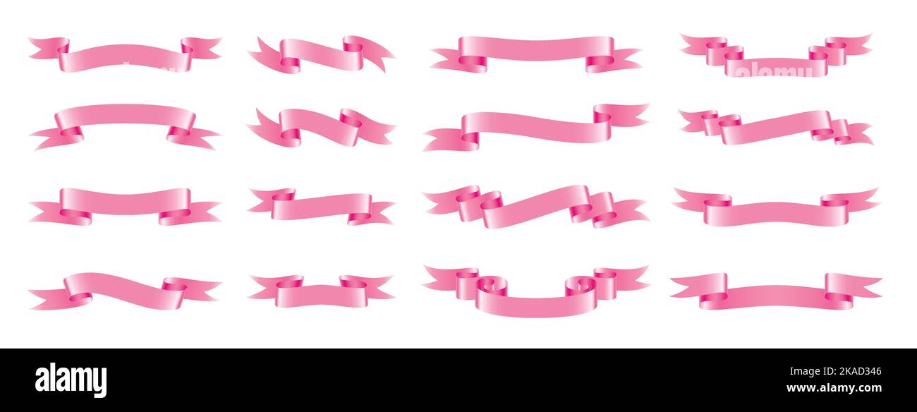 Pink Scroll Ribbon Banner