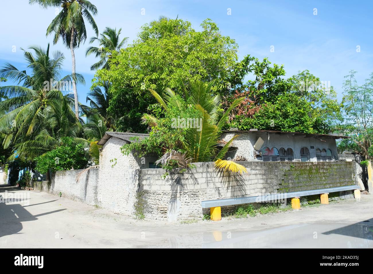 The resident area of rasdhoo with the local village houses. Rasdhoo is ...