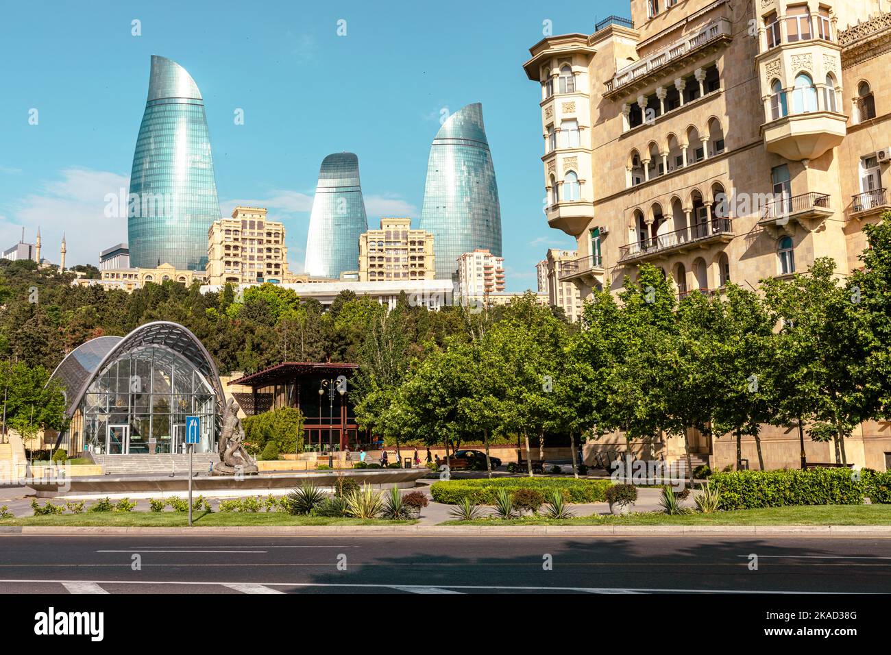 Old City in Baku. Traditional Medieval Architecture. Baku, Republic of ...