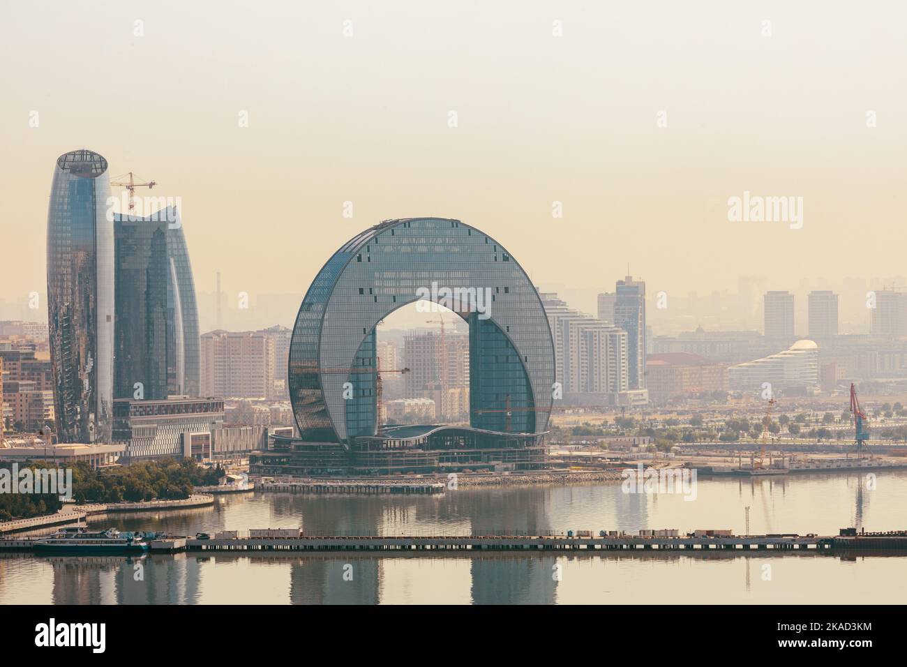 Panoramic view of Baku - the capital of Republic of Azerbaijan near ...
