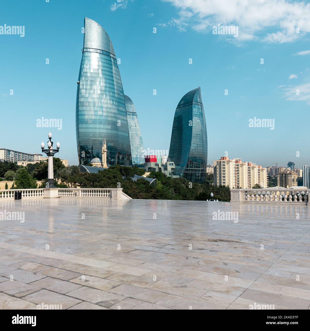 Baku Flame Towers is the tallest skyscraper in Baku, Azerbaijan ...