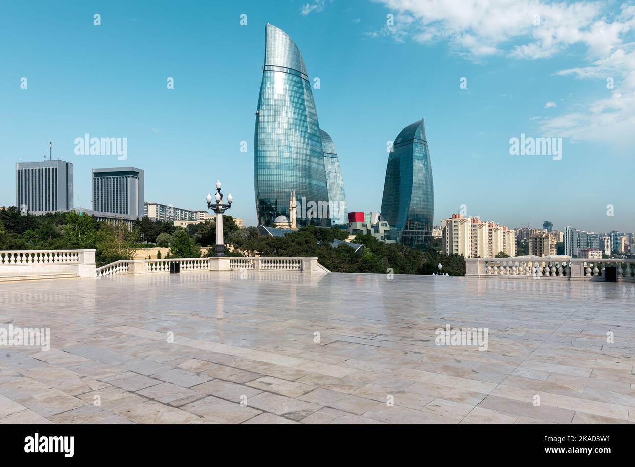 Baku Flame Towers is the tallest skyscraper in Baku, Azerbaijan ...