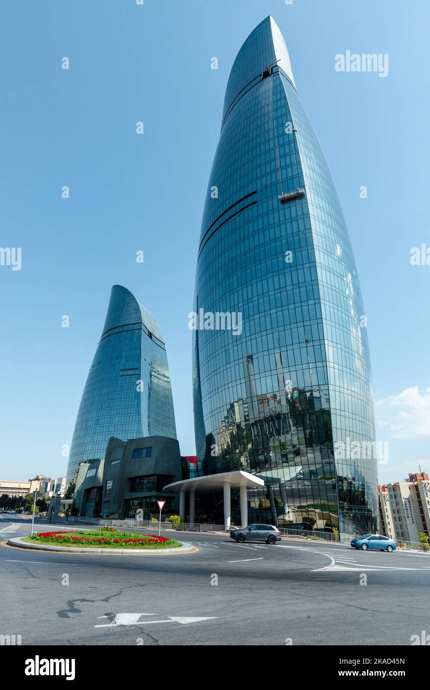 Baku Flame Towers is the tallest skyscraper in Baku, Azerbaijan ...