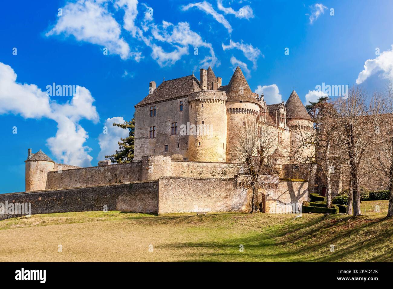 Feudal castle of Fénelon, in Périgord, New Aquitaine, France Stock ...