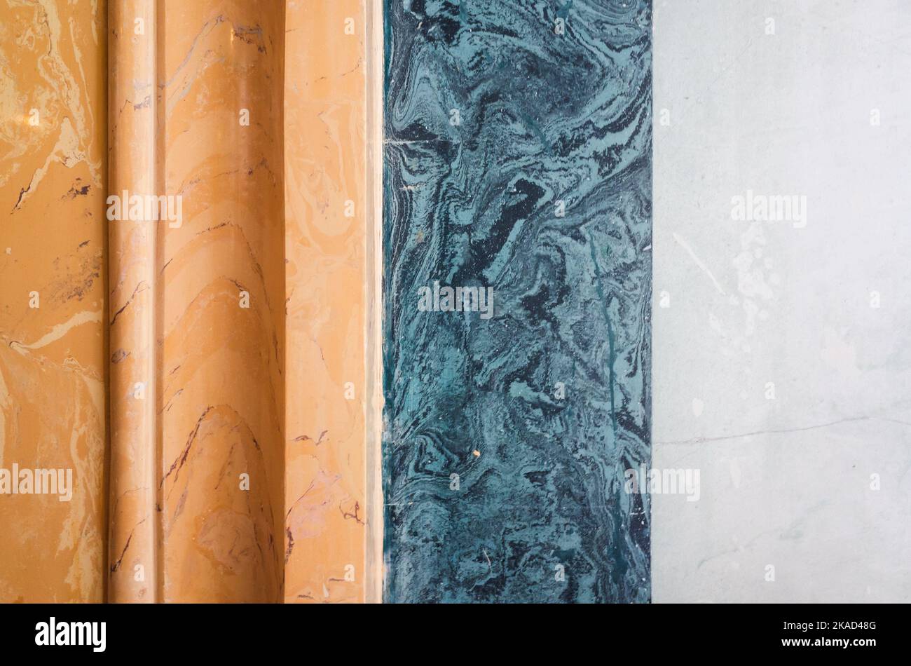 Classic wall decoration details made of artificial stone. Abstract ...