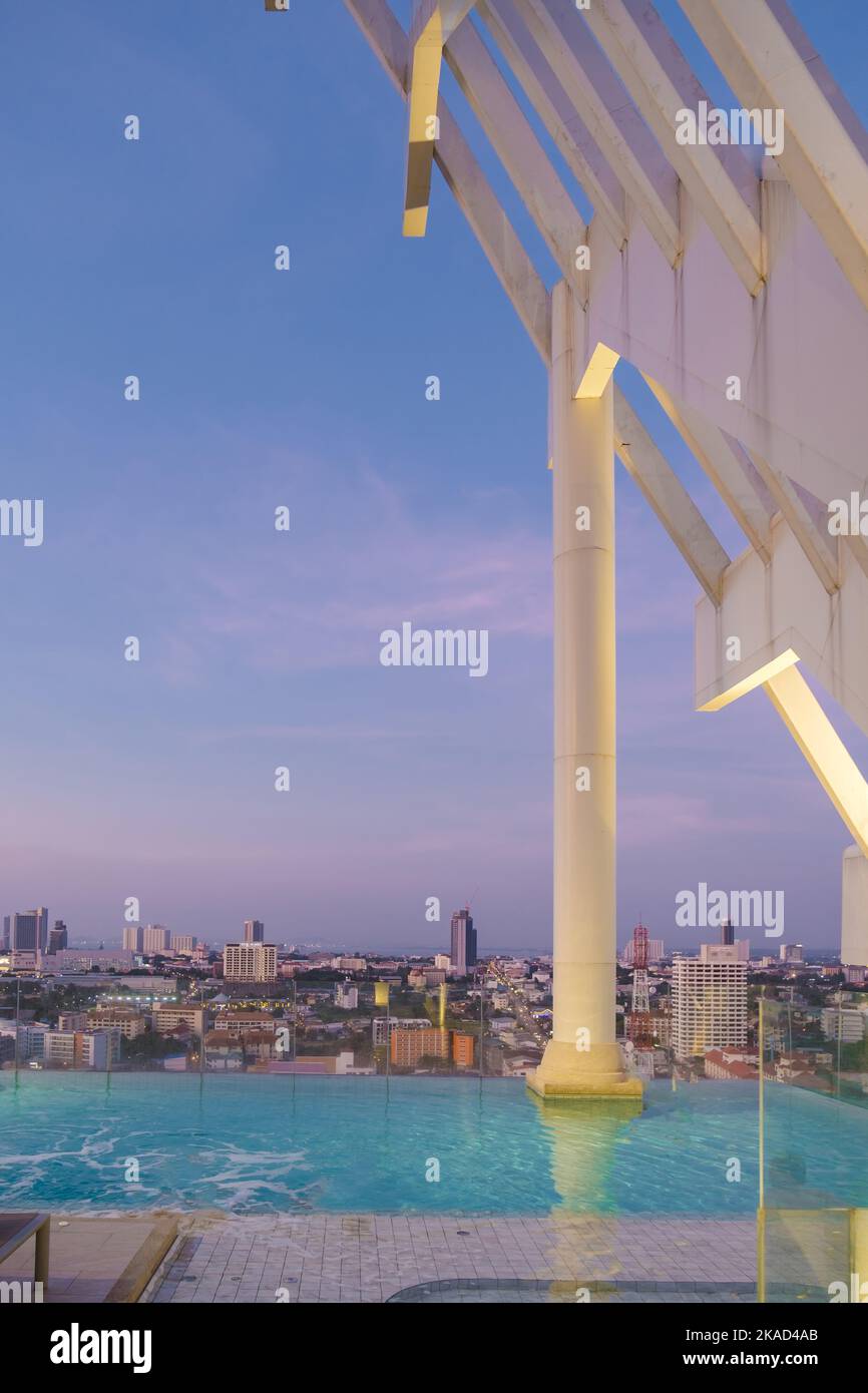 Arbour hotel Pattaya Thailand November 2022. Luxury swimming pool at ...