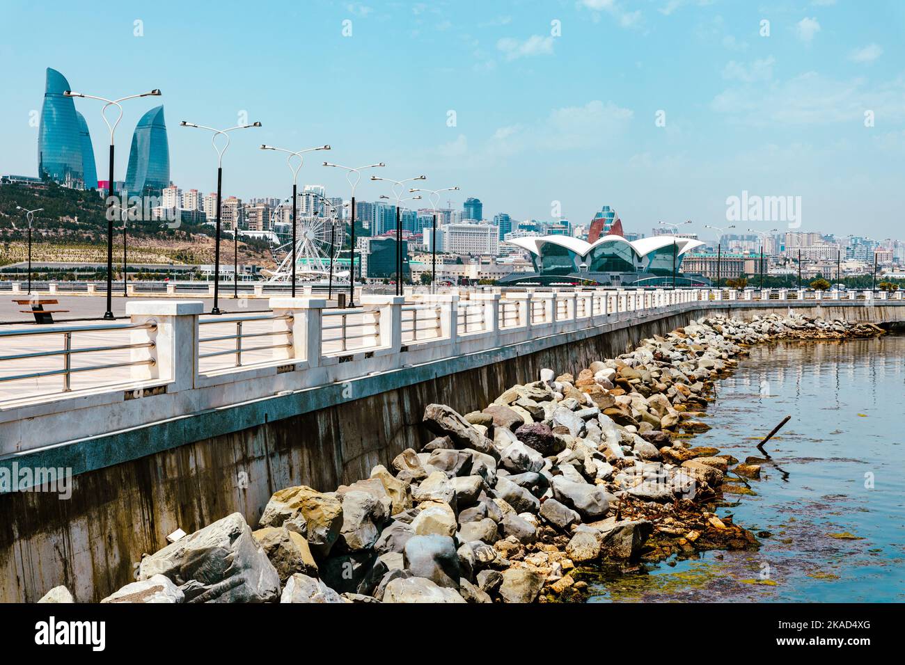 Panoramic view of Baku - the capital of Republic of Azerbaijan near ...