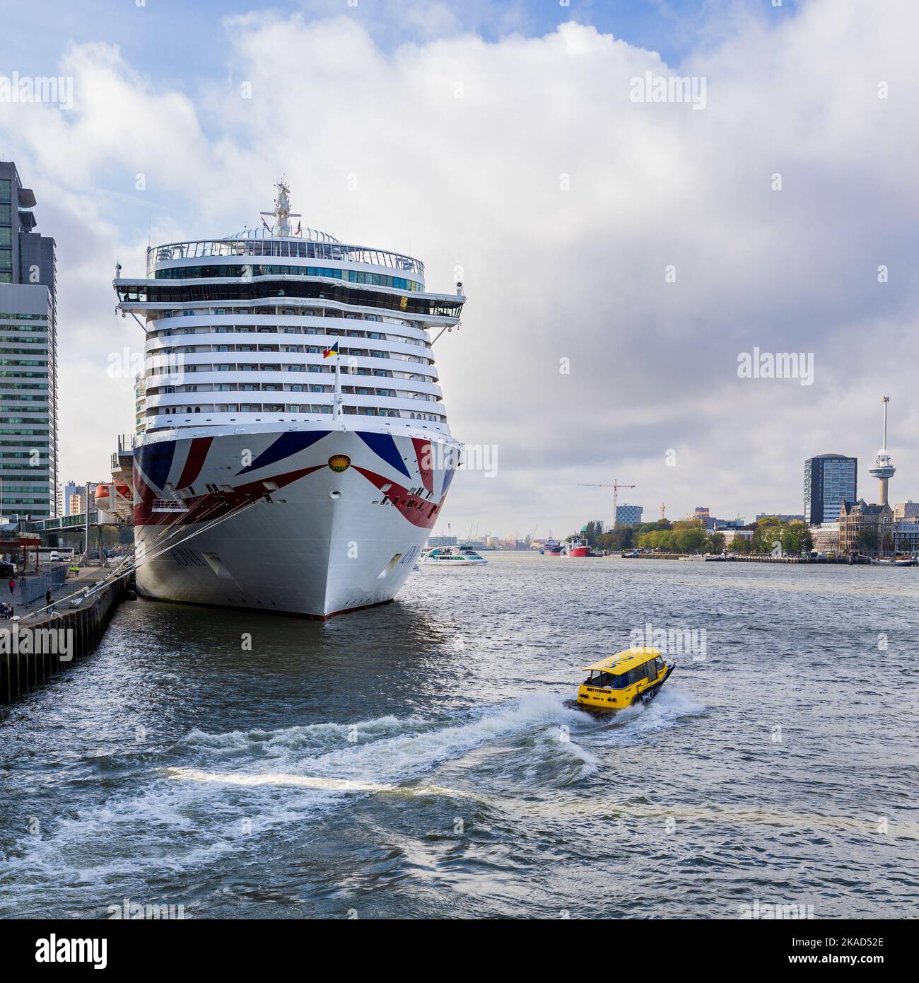The Iona, a luxury cruise ship, build in 2020 at the Wilhelminapier ...