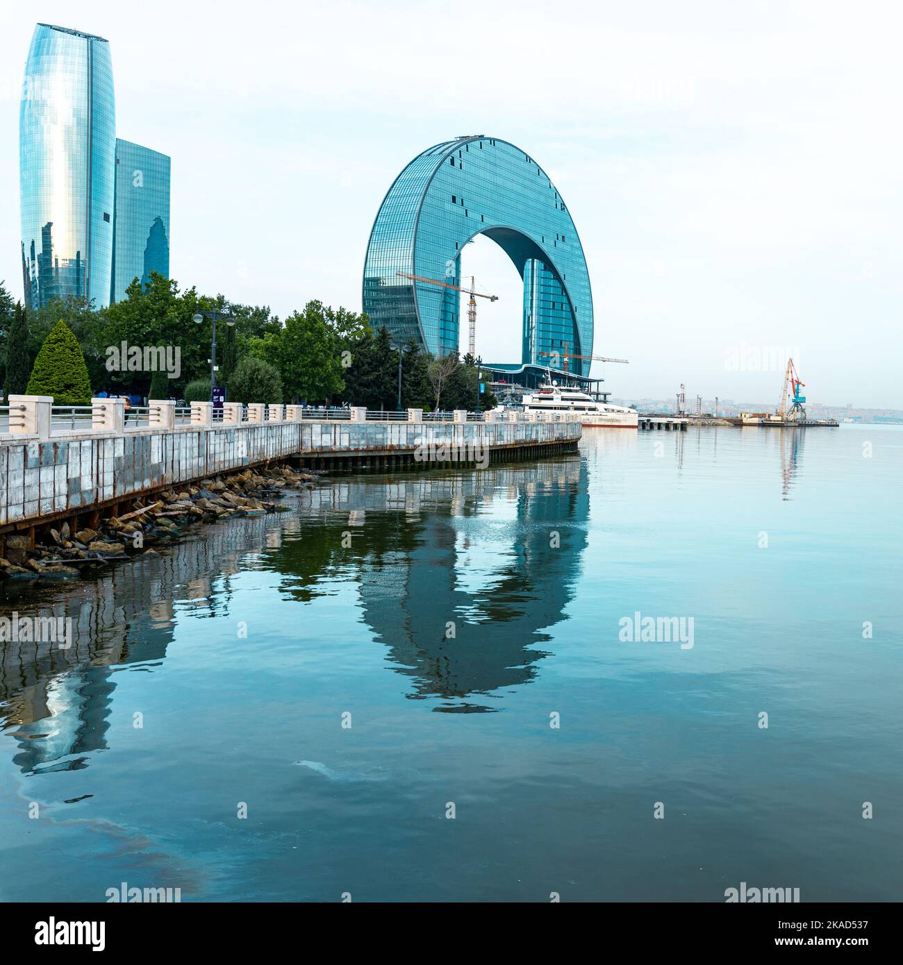 Panoramic view of Baku - the capital of Republic of Azerbaijan near ...