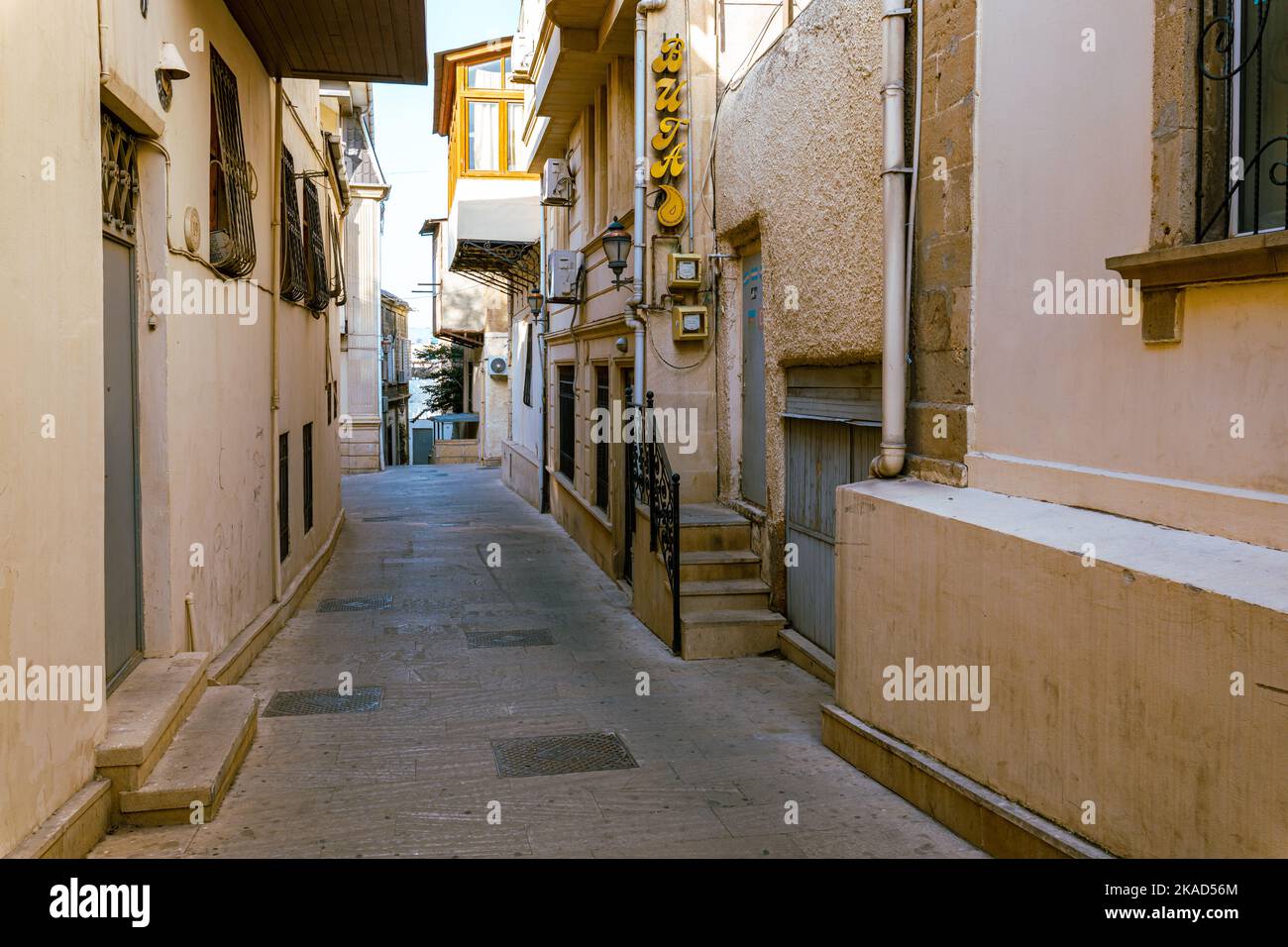 Old City in Baku. Traditional Medieval Architecture. Baku, Republic of ...
