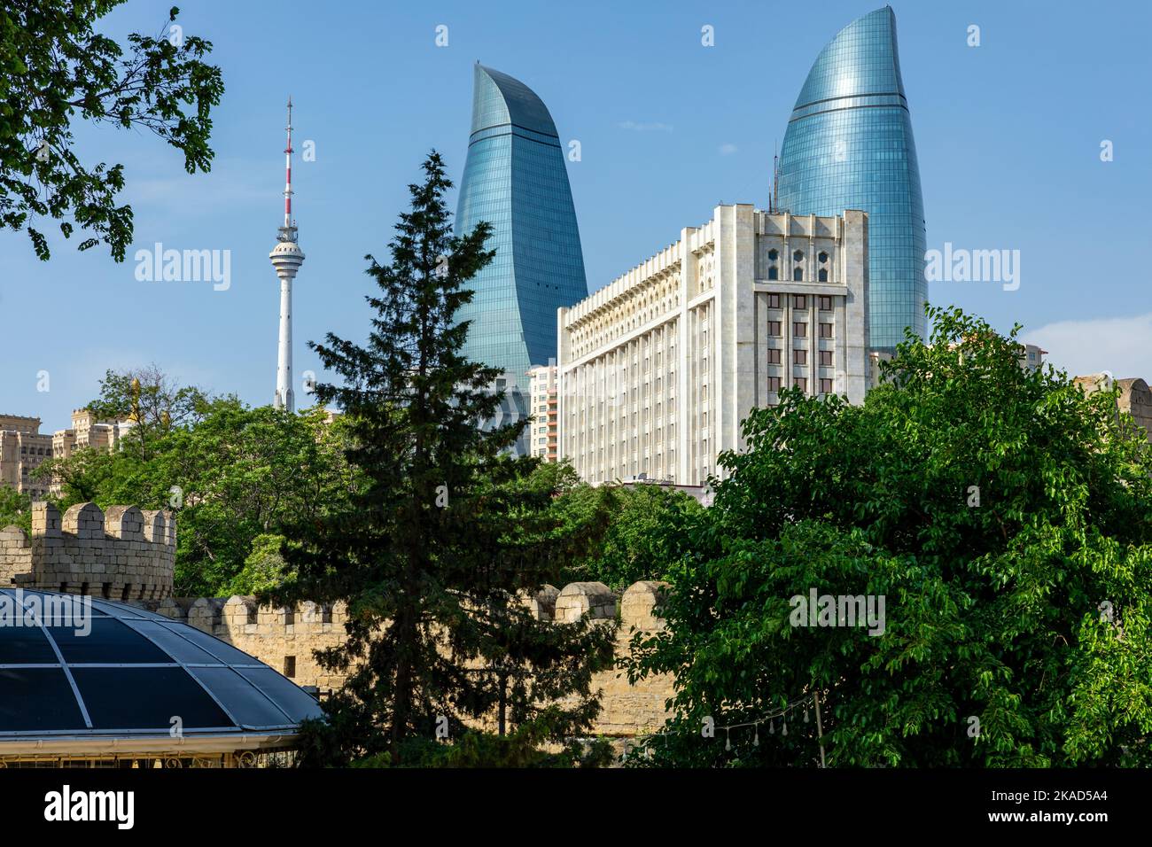 Old City in Baku. Traditional Medieval Architecture. Baku, Republic of ...