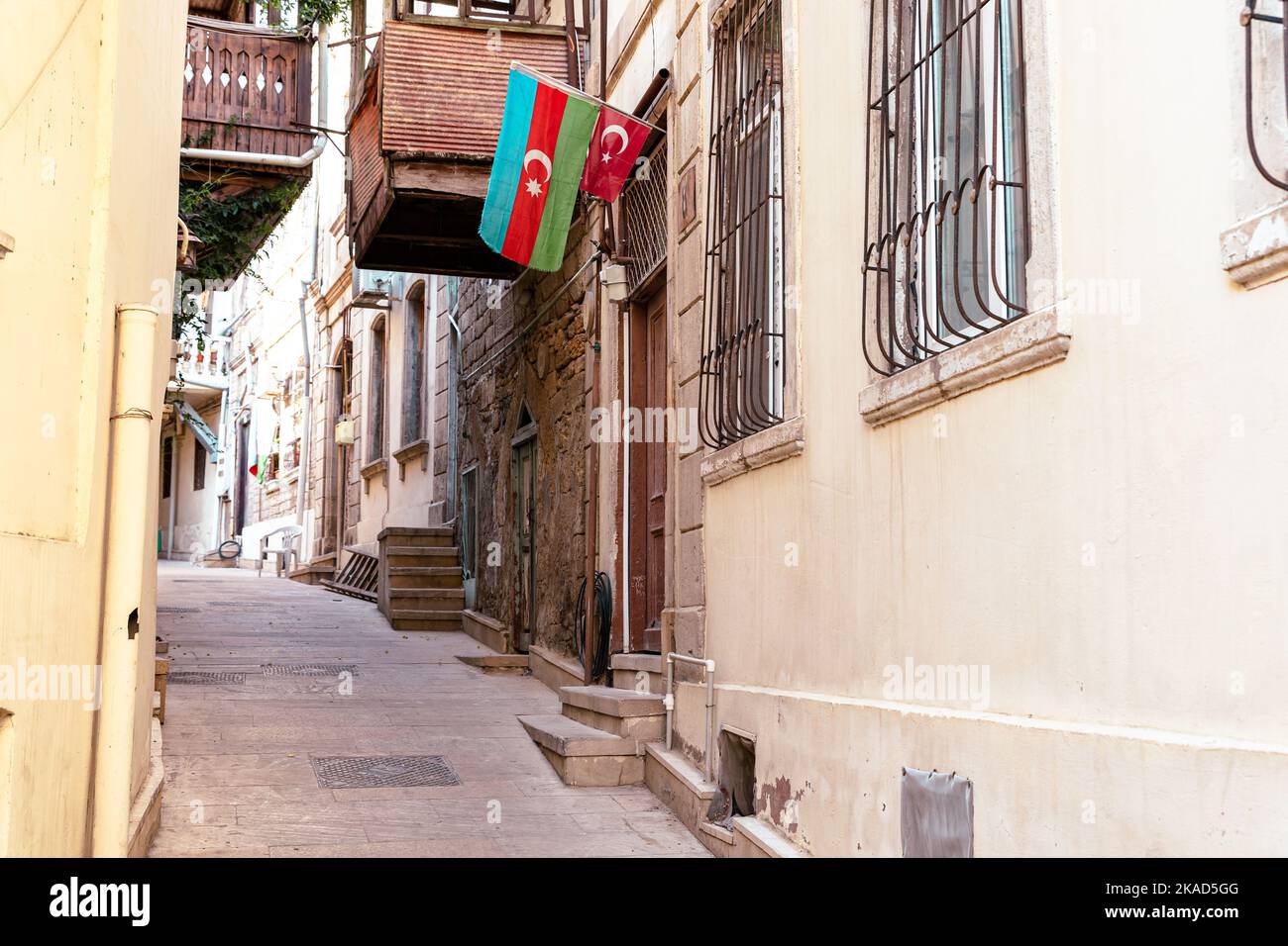 Old City in Baku. Traditional Medieval Architecture. Baku, Republic of ...