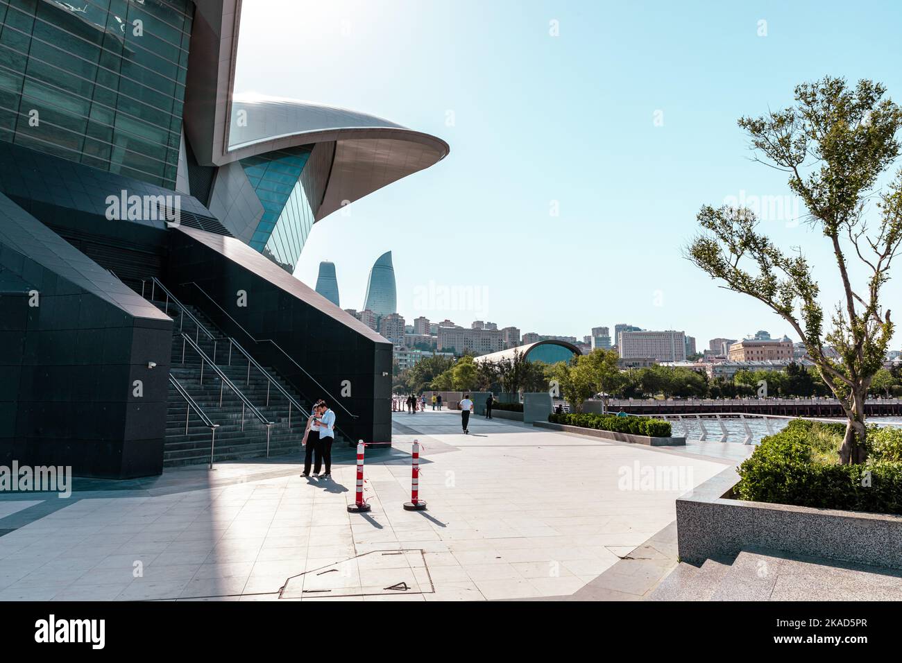 Shopping center Deniz mall on the Baku Boulevard, Azerbaijan Stock ...