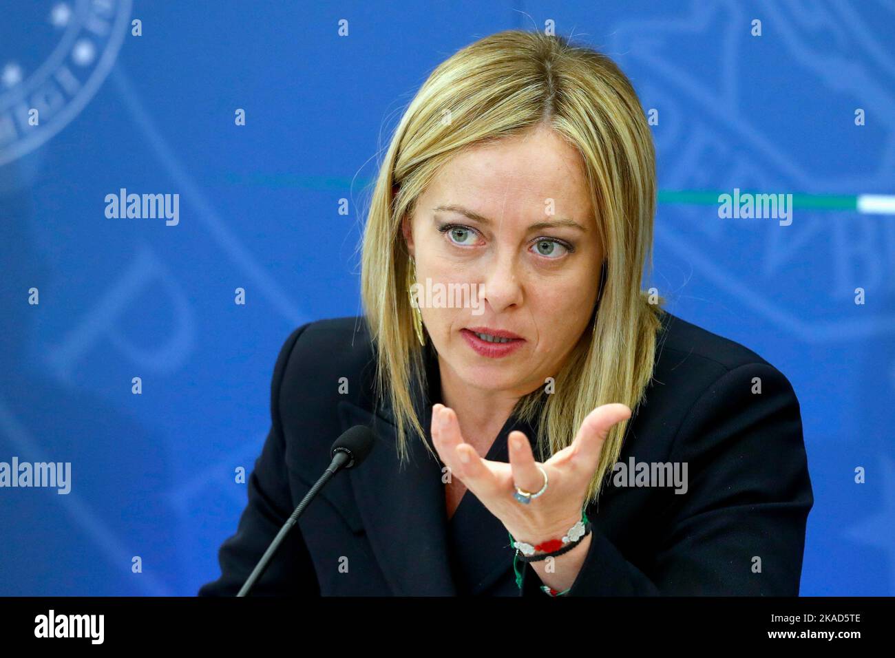 Italy, Rome, October 31, 2022 :The new Prime Minister Giorgia Meloni ...