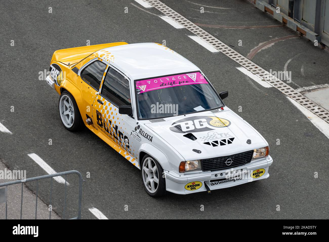 Opel Ascona racing on the race track Stock Photo - Alamy