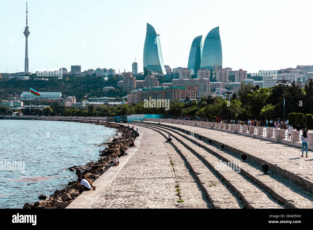 Baku Flame Towers is the tallest skyscraper in Baku, Azerbaijan ...