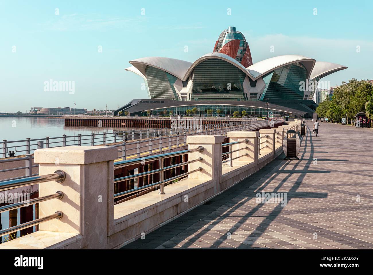 Shopping center Deniz mall on the Baku Boulevard, Azerbaijan Stock ...