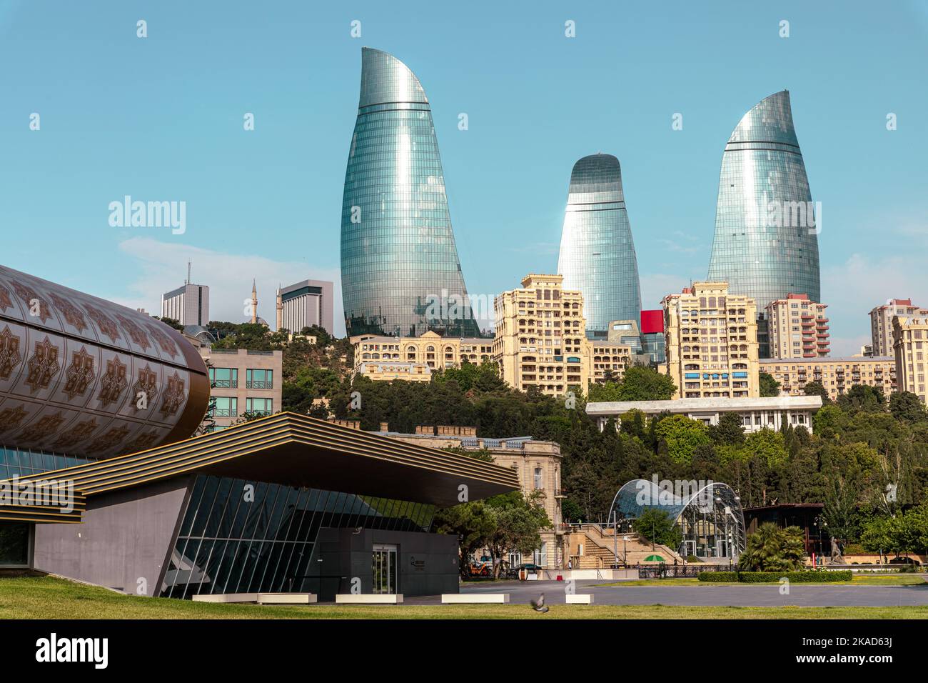 Baku Flame Towers is the tallest skyscraper in Baku, Azerbaijan ...