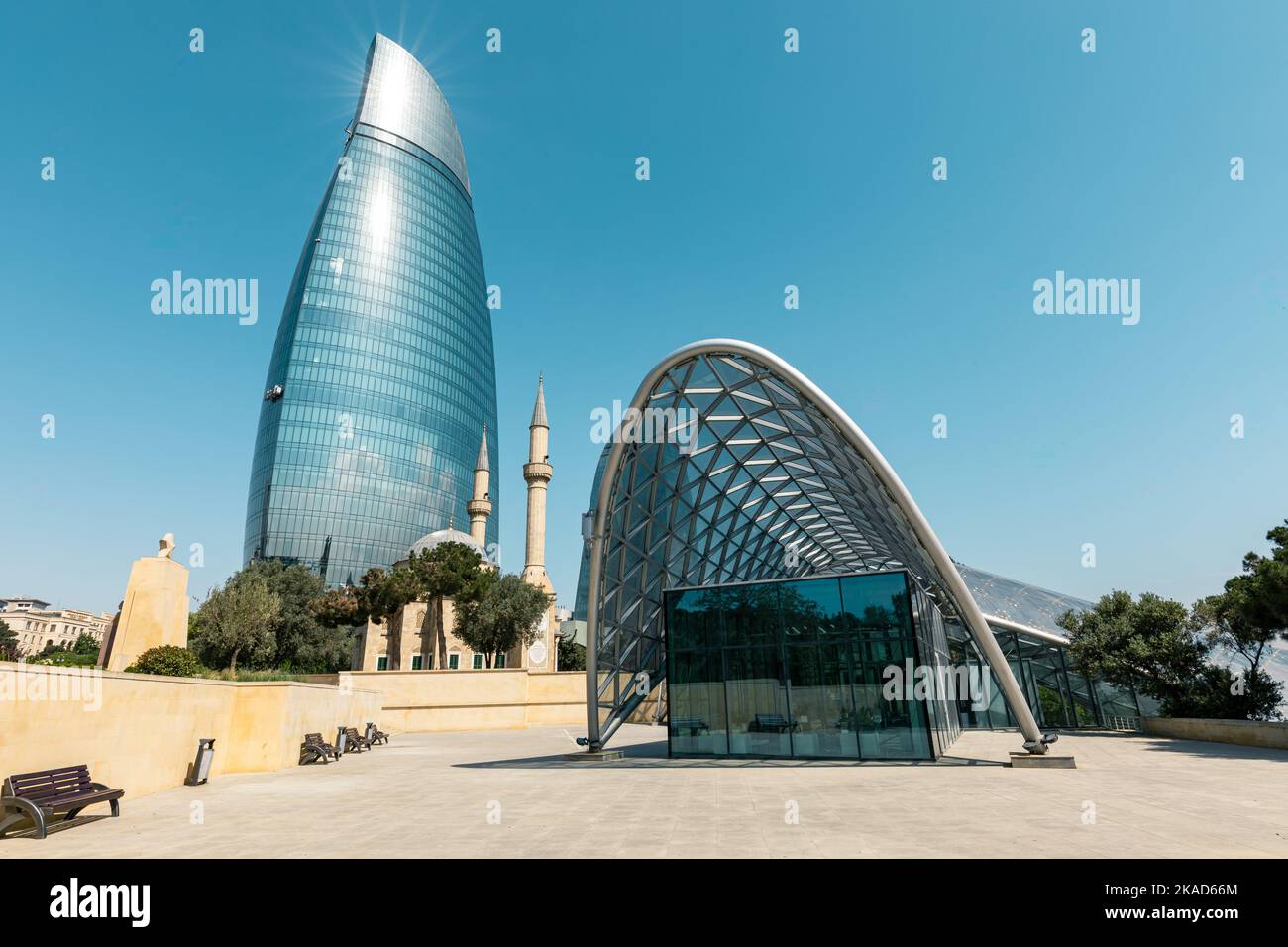 Baku Flame Towers is the tallest skyscraper in Baku, Azerbaijan ...