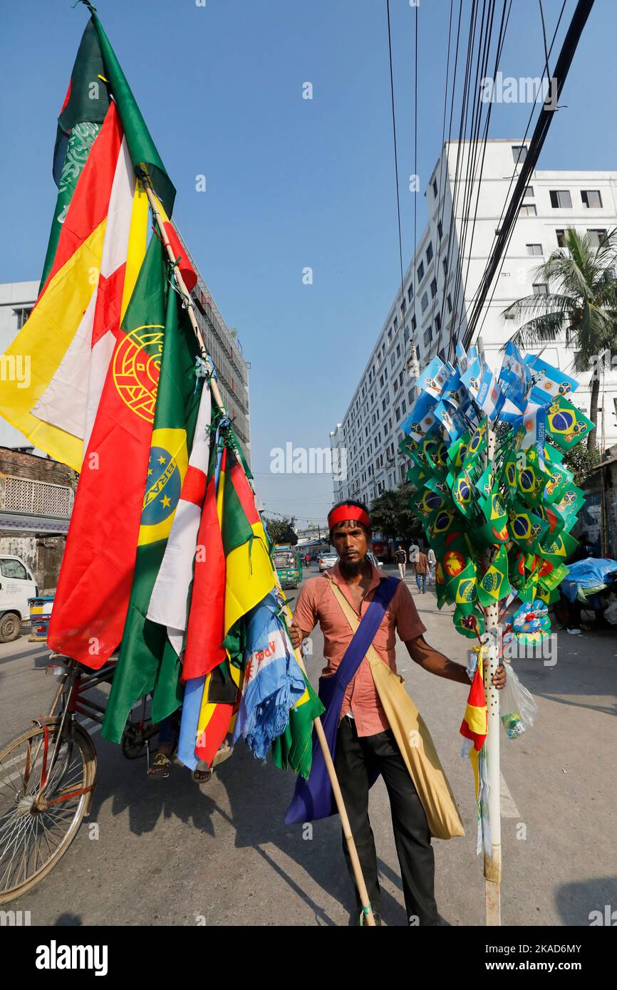 Dhaka, Bangladesh - October 02, 2022: On the occasion of World Cup ...