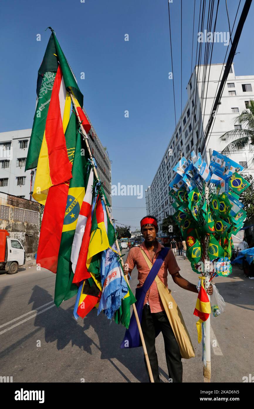 Dhaka, Bangladesh - October 02, 2022: On the occasion of World Cup ...