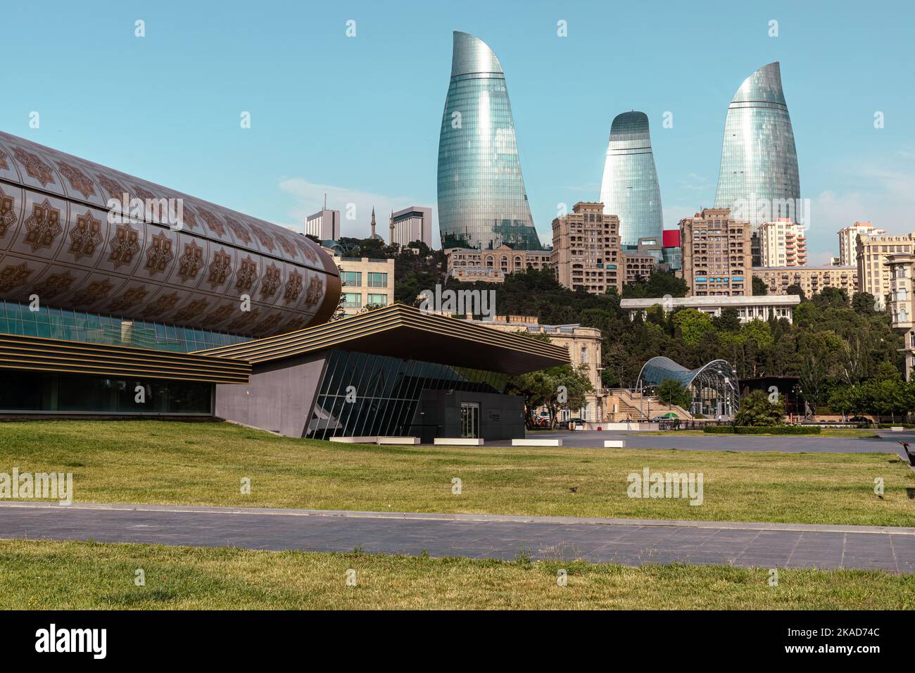 Baku Flame Towers is the tallest skyscraper in Baku, Azerbaijan ...