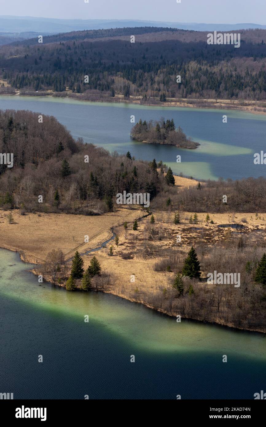 An aerial view of the lagoon and coastal ecosystems Stock Photo - Alamy