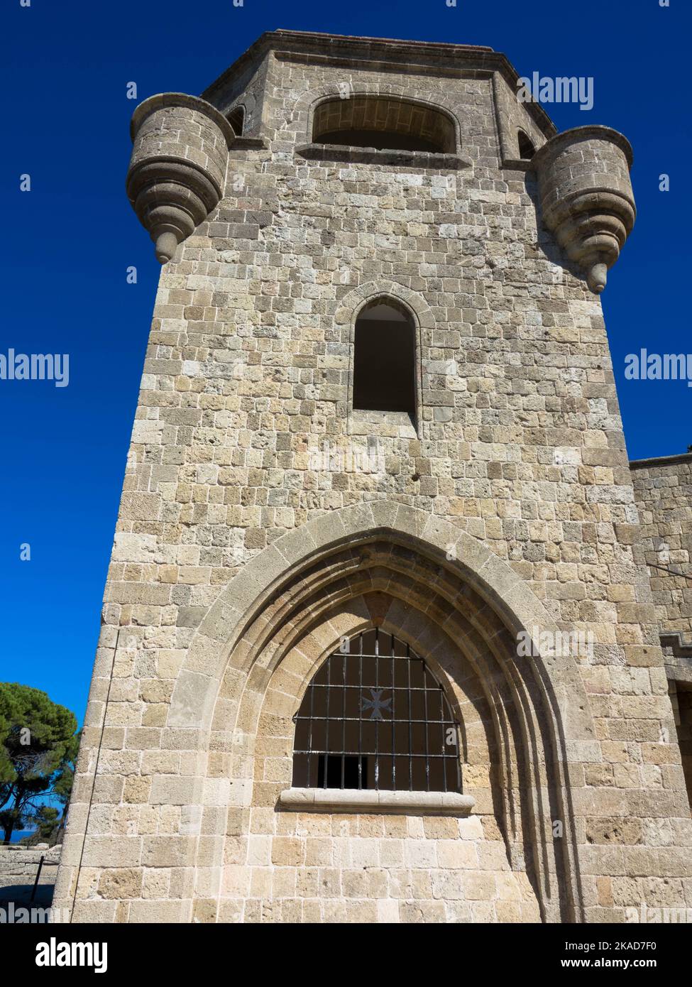 The byzantine monastery of Panagia Filerimos is located on a hill above ...